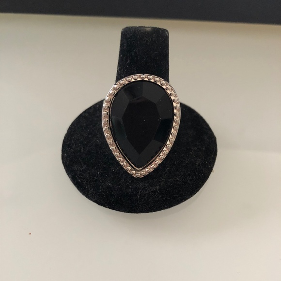 Jewelry | 3 For 25stretchable Ring Wblack Clear Stones | Poshmark